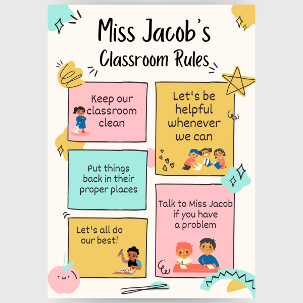 Classroom Poster Golden Rules - thestickersite.com