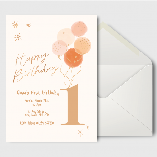 Cute Gold Invitations - thestickersite.com