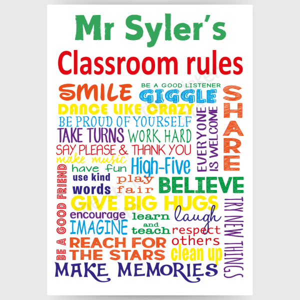 Classroom Poster Word Jumble - thestickersite.com