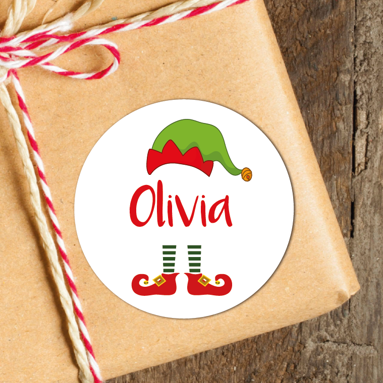 24 Personalised Christmas Stickers Snowman - thestickersite.com