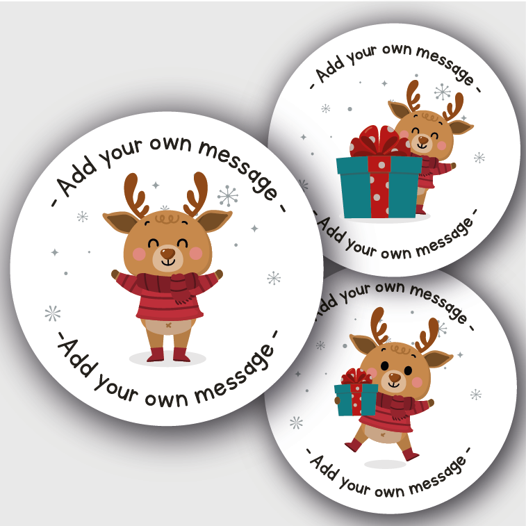 24 Personalised Christmas Stickers Snowman - thestickersite.com