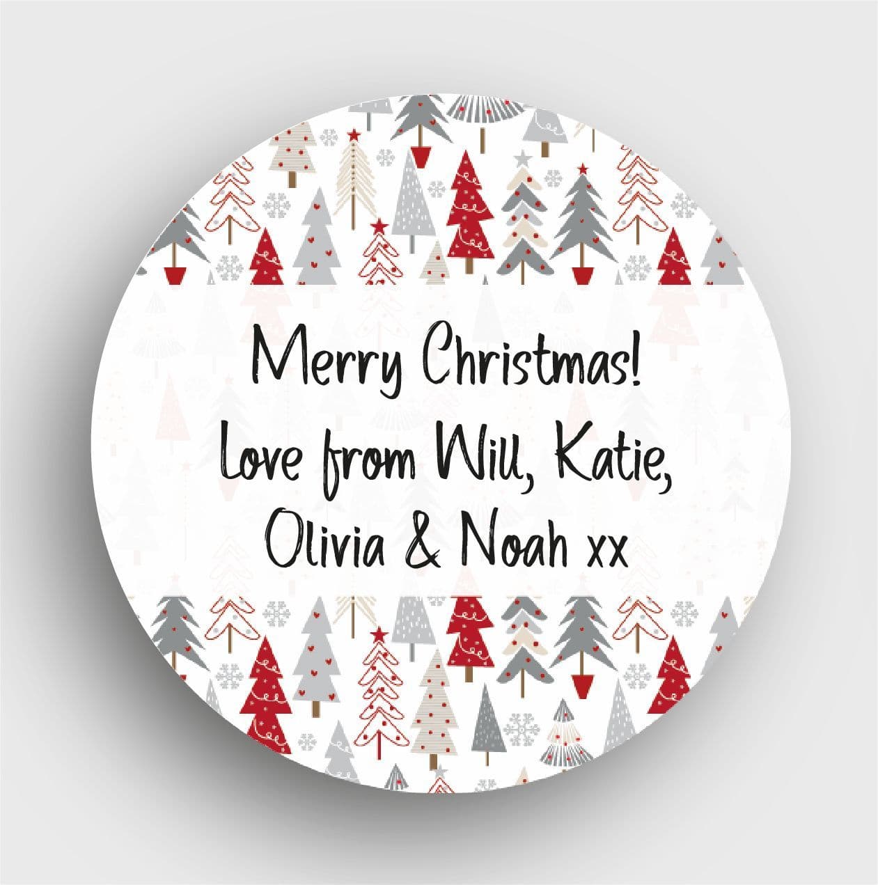 24 Personalised Christmas Stickers SS06 - thestickersite.com
