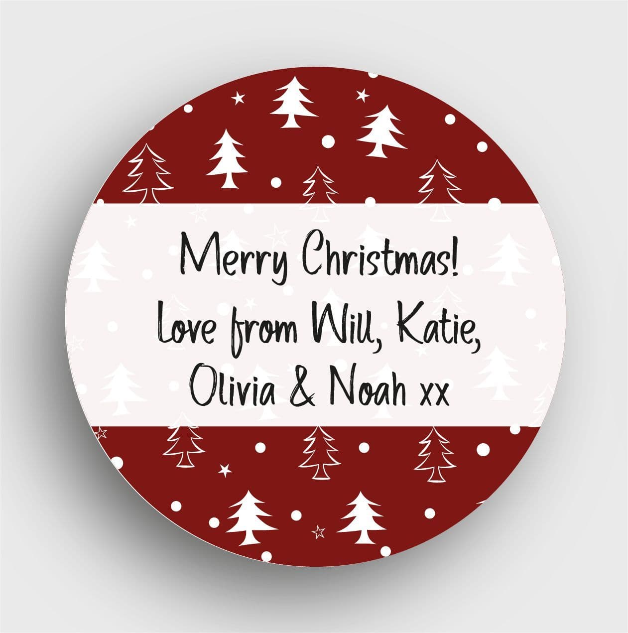24 Personalised Christmas Stickers SS07 - thestickersite.com