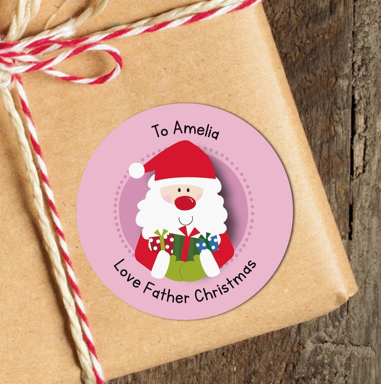 24 Personalised Christmas Stickers SSC12 - thestickersite.com