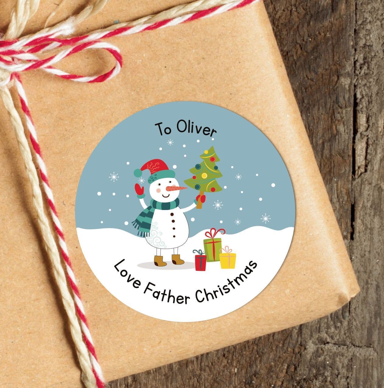 24 Personalised Christmas Stickers SSC13 - thestickersite.com