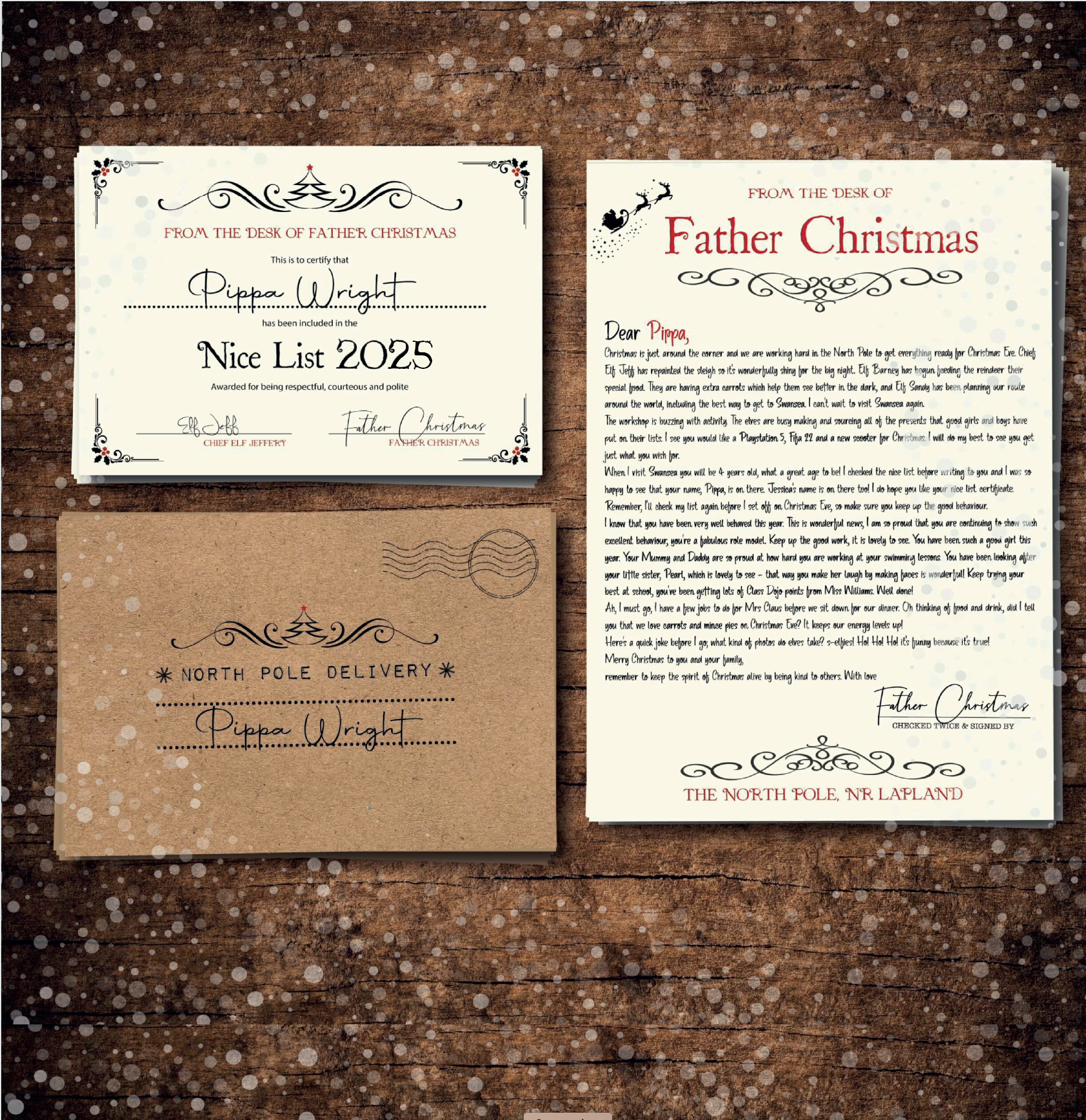 Personalised North Pole Letter & Certificate - thestickersite.com