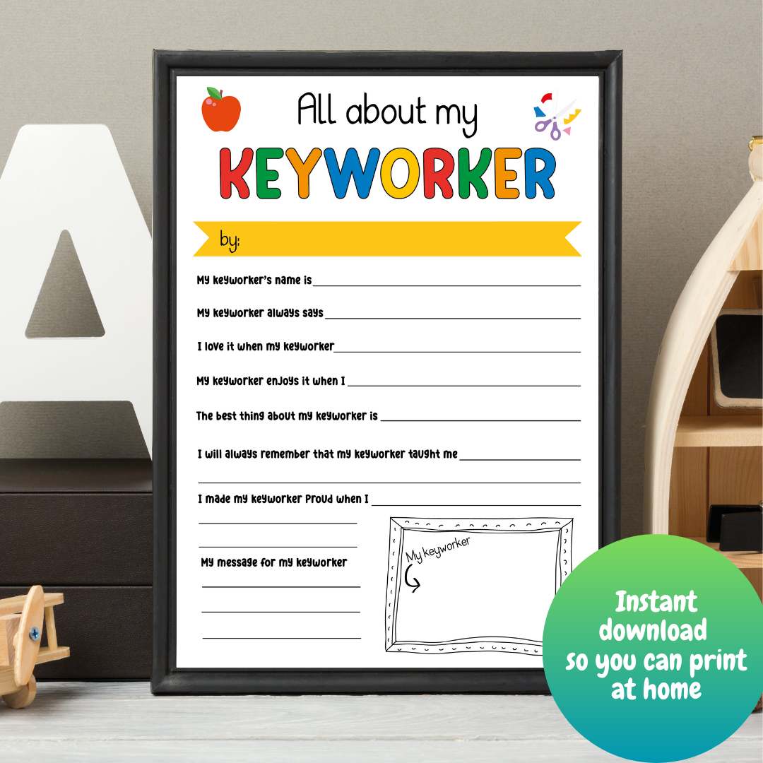 All About My Keyworker Print - thestickersite.com